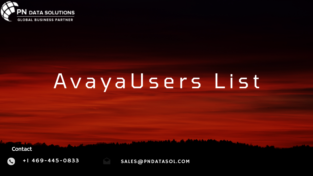 List of Companies Using Avaya Software | Avaya Software Users List – PN Data Solutions Inc.