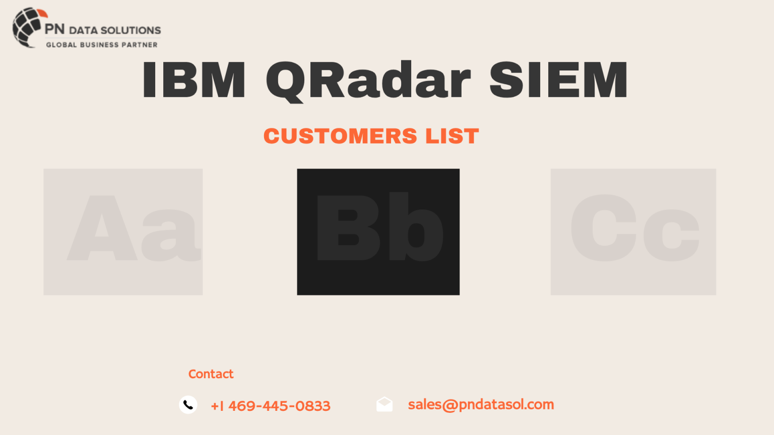Best IBM QRadar SIEM Customers List – PN Data Solutions Inc.